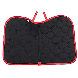 Horse Saddle Pad, Horse Saddle Mat, Double Rope Breathable for Horse Equipment Racecourse Saddle Mat Racetrack(red)