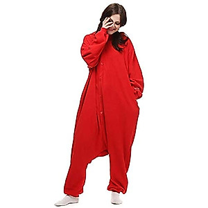 ROYAL WIND womens Pyjamas Cartoon Sleepwear Cosplay Costume Homewear, Red, Medium