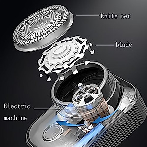 Men's Mini Electric Razor COSANO Portable Electric Shaver IPX7 Waterproof, USB Rechargeable, Cordless Electric Razor for Home,Car,Travel，Woman. (Blue)