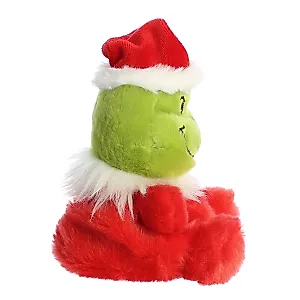 Aurora® Whimsical Dr. Seuss™ Santa Grinch Palm Pals™ Stuffed Animal - Magical Storytelling - Officially Licensed - Red 5 Inches