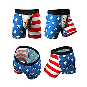 Shinesty Hammock Support Mens Underwear with Pouch | Mens Large Boxer Briefs Flyless | US Large American Eagle