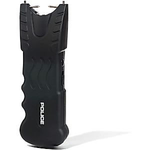 POLICE Stun Gun 916 - Heavy Duty with LED Flashlight Safety Disable Pin, Black