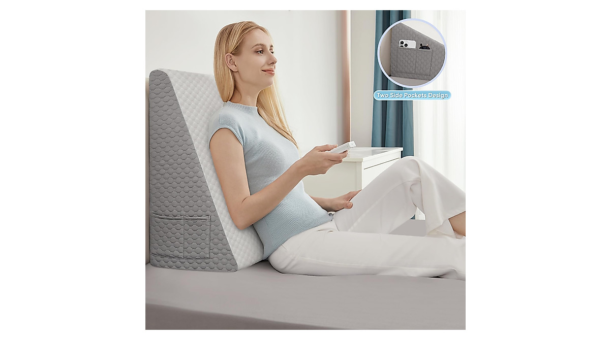 Forias 7.5-Inch Wedge Pillow for Acid Reflux & Back Pain Relief