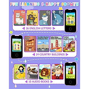 Kids Smart Phone Gifts for Girls 6-8 Year Old,Touchscreen Toy Cell Phone with Multi APPs 8G TF Card for Learning Play Christmas Birthday Gifts for Girls Age 3 4 5 6 7 8 9