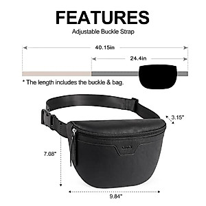 CLUCI Fanny Pack for Women Men Fashion Belt Bag Vegan Leather Waist Bag Crossbody with Adjustable Strap