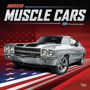 American Muscle Cars OFFICIAL | 2023 12 x 24 Inch Monthly Square Wall Calendar | Foil Stamped Cover | BrownTrout | USA Motor Ford Chevrolet Chrysler Oldsmobile Pontiac
