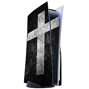 ITS A Skin Skins Compatible with Sony Playstation 5 Console Disc Edition - Protective Decal Overlay Stickers wrap Cover - The Cross