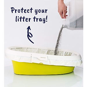 Pettiny 20 XL Cat Litter Box Liners with Drawstrings Scratch Resistant Cat Litter Bags for Extra Large Litter Trays