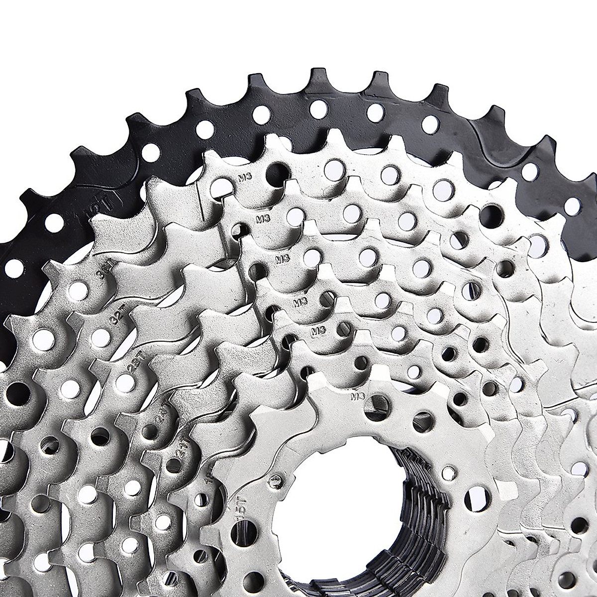 VGEBY Bike Cassette, Freewheel 10 Speed Mountain Bike Sprocket 11-42T Wide Ratio Cassette with Wrench and Screw and Spare Parts Bike Cassette 10 Baofeng Bike Cassette
