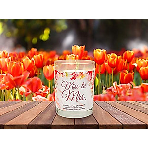 Miss to Mrs. Luxury Scented Soy Candle - Engagement Candle, Wedding Day Candle, Bridal Shower Gift, Engaged, Congrats, Unique Bride Gift for The Bride to Be for Bachelorette Parties, Made in The USA