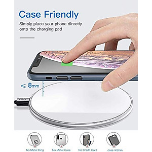 PHONIL 15W Wireless Charger Fast Charging Pad Slim for Galaxy Z Flip 3 and Z Fold 3 5G Phones, Quick Charge White Compatible with Samsung Galaxy Z Flip3 5G and Z Fold3 5G Models, PH-PH20862W4E-60