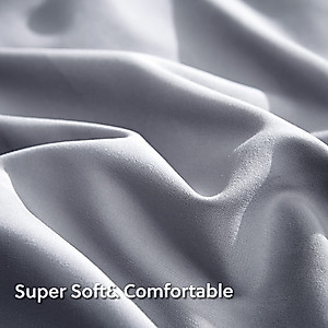 Bedsure Satin Sheets - Grey Satin Sheets Queen Size for Hair and Skin, Gifts for Women