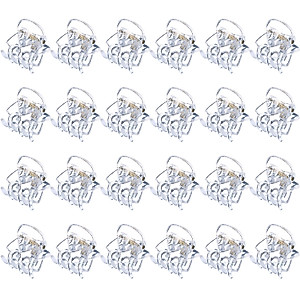 Hotop Hair Clip, 24 Pcs Small Mini Hair Claw Clips for Girls and Women, Non-Slip Plastic Tiny Jaw Clips, Clear