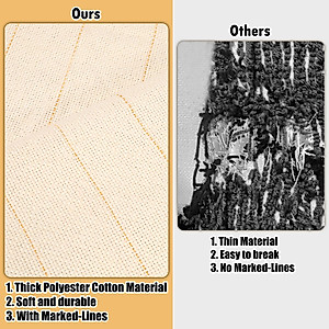 85" x 85" Primary Tufting Cloth with Marked Lines,Monk Cloth Fabric for Punch Needle,Large Overlocking Tufting Cloth,Burlap Tufting Cloth for DIY Rug-Punch Tufting Gun