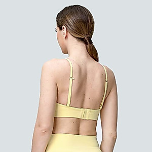 Sports Bras for Women - Criss-Cross Back High Impact Sports Bras for Womens Running Fitness Bra Yellow XL