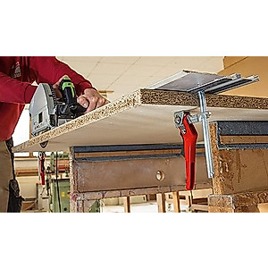 BESSEY GTR16S6H All Steel Ratcheting Table Clamp with 6 5/16 Capacity x 2 5/16 Throat Depth & 540 lb Clamping Force, Red/Silver