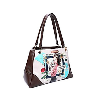 Nicole Lee FASHION LOVE CAT PRINT SATCHEL