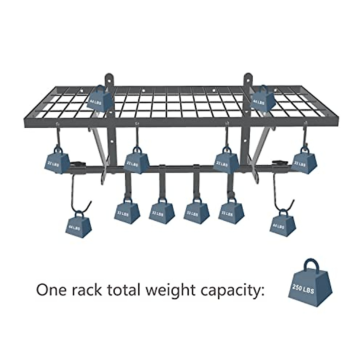 tonchean Garage Shelving Wall Mounted 2 Pack with Bike Hooks Garage Wall Shelves 14”x32“ Garage Floating Shelves Garage Storage Shelves Heavy Duty Wall Mount, 500lb Weight Capacity