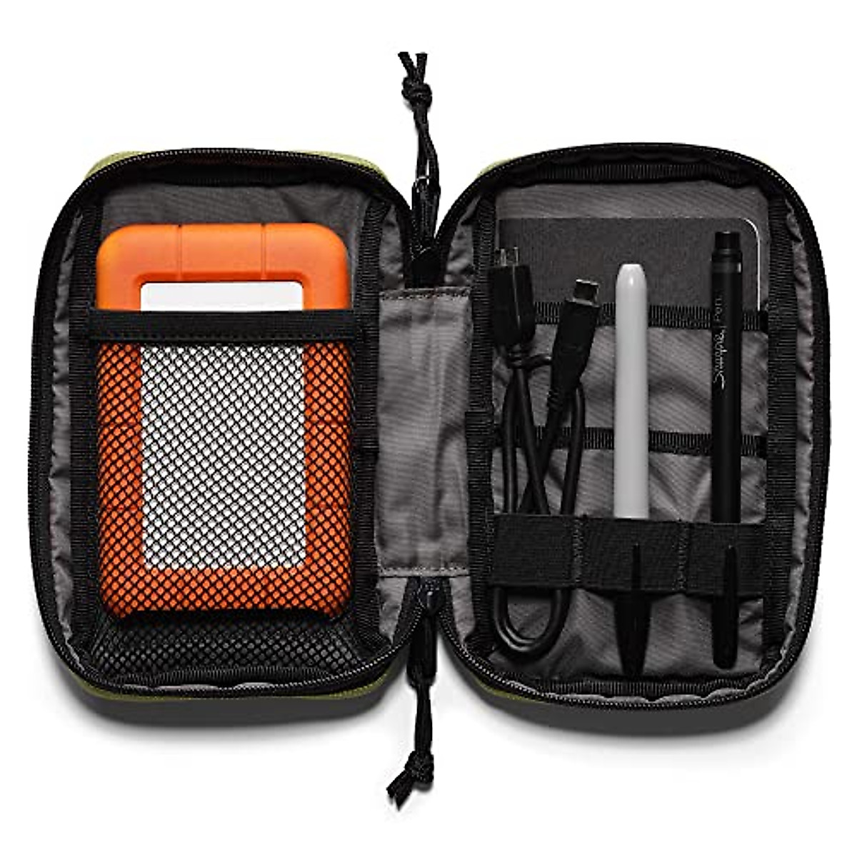 Chrome Industries Tech Accessory Utility Pouch - Bag Organizer for Cables, Chargers, Stylus, and Pens, Olive Branch