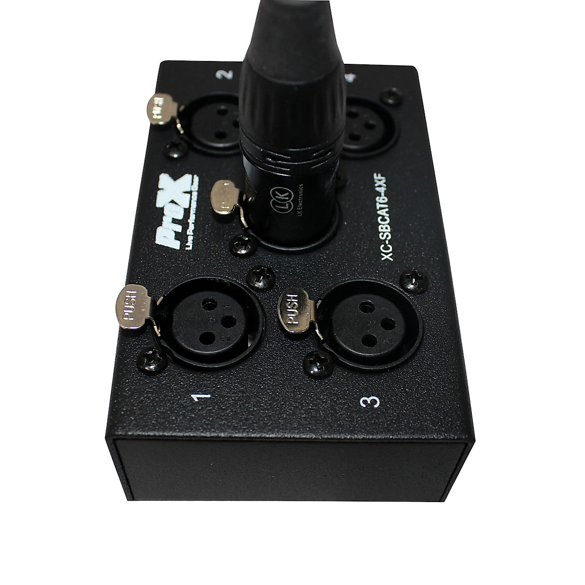 ProX XC-SBCAT6-4XM 4 Channel Portable XLR Male Snake Box with 4 Channel XLR Female Snake Box Package