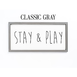 Playroom Wall Decor - Playroom Decor - Play Sign - Playroom Sign - Play Room Wall Decor - Stay And Play Sign - Lets Play Sign - Play Sign For Playroom - Lets Just Play - Playroom
