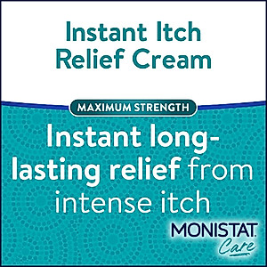 Monistat Instant Itch Relief Cream for Women, Maximum Strength Feminine Itch Care, 1 oz, 2 Pack
