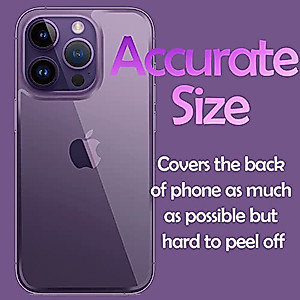 Malphiace Back Screen Protector for iPhone 14 Pro Max [2-Pack], iPhone 14 Pro Max Rear Tempered Glass Protector [New Version] Protective Film (6.7 inch)