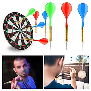 Accmor 18 Pcs Steel Tip Darts, Bar Dart, Darts Metal Tip Set, Metal Darts for Dartboard