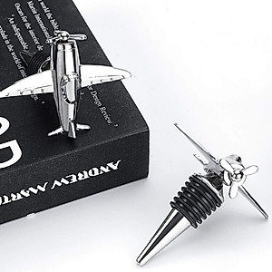 Yardwe 2pcs Wine Bottle Stopper Wine Champagne Preservation Plug Aircraft Style Beer Wine Spout Saver Beverage Bottle Seal Cork