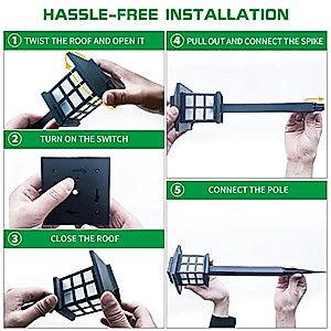 PLEAPOP Solar Outdoor Lights, 12 Pack Waterproof Solar Pathway Lights, 10 Hrs Long-Lasting LED Landscape Lighting Solar Garden Lights, Solar Lights for Walkway Path Driveway Patio Yard & Lawn