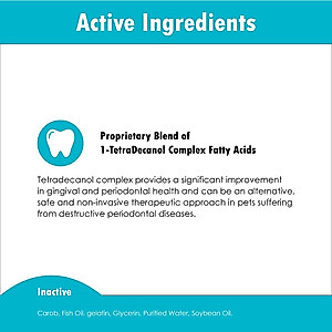 Ora-Clens 1-TDC Periodontal Supplement ES for Dog & Cat, Supports Oral, Hip & Joint Health, Muscle & Stamina Recovery, Skin & Coat Health, 120 Capsules