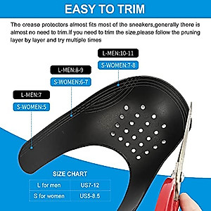 YIONEFLY 6 Pairs Shoe Crease Protectors - Prevent Sneaker Creases and Toe Box Decrease - Fits Air Force, Jordan, Dunk & More - Shoe Anti Creases Guard for Women's Shoes (Size 5-8.5)