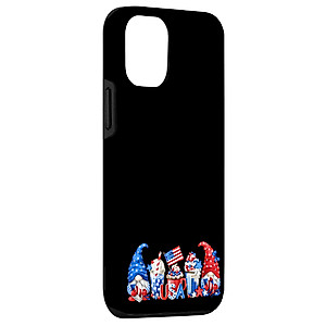 iPhone 13 Pro Red White And Blue Patriotic Coffee Gnome For Women Cute USA Case