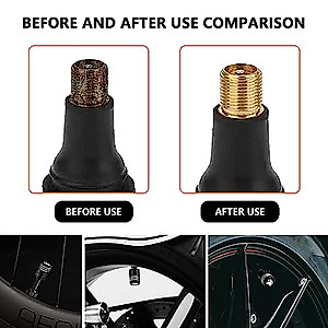 Kewucn 5 PCS Tire Valve Stem Cap, Aluminum Alloy Valve Stem Cover with Rubber Ring Plastic Liner, Corrosion Resistant Leak-Proof Wheel Valve Covers for Car Truck Motorcycle Bike