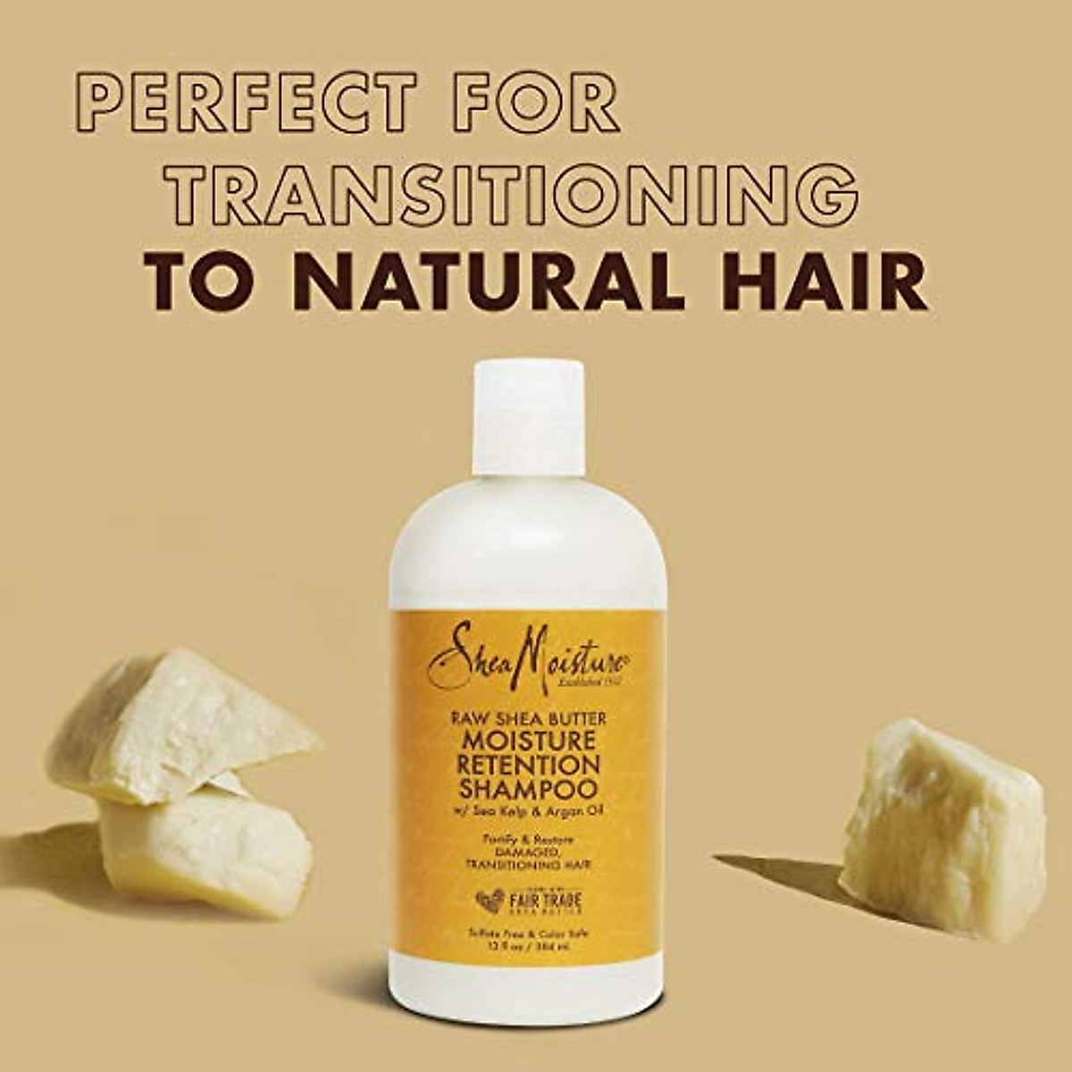 SheaMoisture Moisture Retention Shampoo for Dry, Damaged or Transitioning Hair Raw Shea Butter Shampoo to Hydrate Hair 13 oz 2 Count