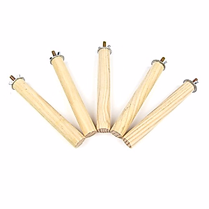 Alfie Pet - Joseph Natural Wood Perch 5-Piece Set for Birds - Size: Medium