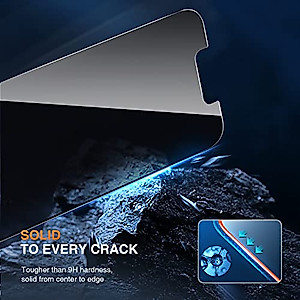 LK 2 Pack Privacy Screen Protector for iPhone 13 Pro Max/iPhone 14 Plus 6.7-inch, [Anti-Spy] 9H Tempered Glass Film, and 1 Pack Camera Lens Protector, Touch Sensitive, [Easy Frame Installation]