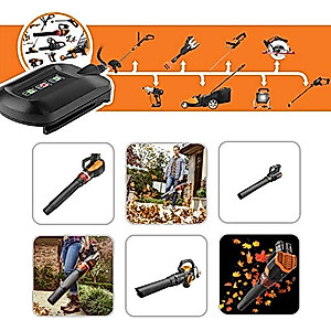 20V 2Packs Replacement Battery and Charger Starter Kit， Cell9102 WA3520 Lithium Battery and Charger WA3742 Compatible with Worx 20-Volt Cordless Power Tools