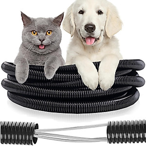 SunGrow Dog and Cat Cord Protector, 3/8 Inch Diameter, Dog, Cat, Ferret Cord Protector from Wire Chew, Cable Protector Tubing, Stop Chewing Cable Management Sleeve (20 Feet)