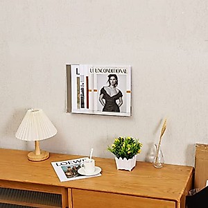 15 Inch Invisible Acrylic Floating Wall Ledge Shelf,Wall Mounted Nursery Kids Bookshelf, Invisible Spice Rack, Clear 5MM Thick Bathroom Storage Shelves Display Organizer,Transparent (6 Pack)