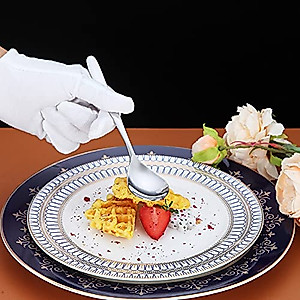 Teaspoons, 6 Piece Spoons Silverware, Stainless Steel Small Spoons, Tea Spoons for Home, Kitchen or Restaurant, Dishwasher Safe (Silver-6.6 Inches)