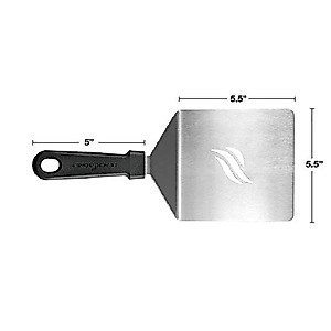 Blackstone 5047 Burger Spatula Heavy Duty Plastic Handle Large Stainless Steel Food Grade Flat Top Griddle Accessories-Hamburger Pancake Flipper– Grill Scraper Utensil for Home Kitchen Restaurants