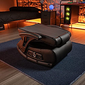 X Rocker Jynx Floor Gaming Chair, Headrest Mounted Speakers, 2.1 Bluetooth Audio System, Wireless, Recliner with Padded Armrest, 5111601, 37.01" x 22.83" x 34.65", Black