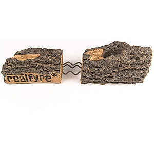 Peterson Real Fyre 24-inch Split Oak Designer Plus Log Set with Vented Natural Gas G45 Burner - Match Light