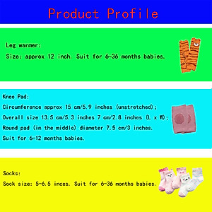 Baby Leg Warmers Leggings Knee pads socks for Toddler (pack 10 pairs)