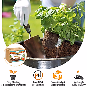 Legigo 50 Pcs 30mm Coco Coir Pellets Seed Starting Soil Mix- Compressed Coconut Coir Pellets Potting Soil Pods for Seedling, Coco Peat Soil Discs for Indoor & Outdoor Plants, Herb Vegetables Flowers