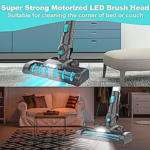 Foppapedretti 14000+ Positive 5.0 Revi ew s Cordless Vacuum, 25KPA Stick Vacuum Cleaner with 2200mAh Powerful Lithium Batteries, Up to 35 Mins Runtime Handheld Vacuum Cleaner for Carpet and Floor