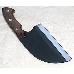 JNR Traders Cleaver Serbian Chef Knife 11.5" Handmade Full Tang Carbon Steel Cleaver for Meat Vegetables Cutting Chopping with Leather sheath 5510