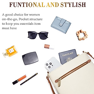 BOSTANTEN Crossbody Bags Purses for Women Trendy Soft Leather Shoulder Handbags with Adjustable Strap Zipper Pocket