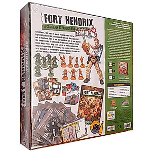 Zombicide 2nd Edition Fort Hendrix Board Game Expansion - Military Base Mystery & New Challenges! Cooperative Tabletop Miniatures Strategy Game, Ages 14+, 1-6 Players, 1 Hour Playtime, Made by CMON